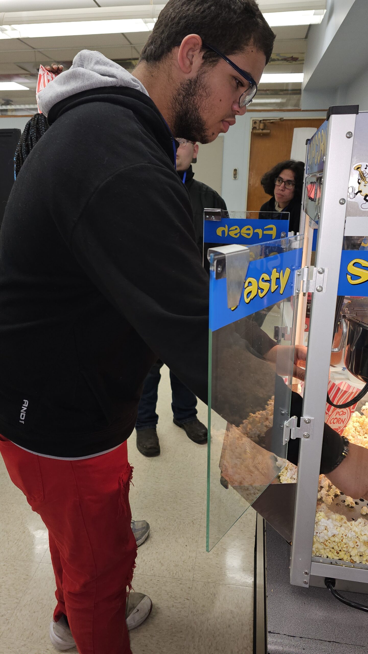 Student Work study- popcorn machine | Lawton Public School Foundation